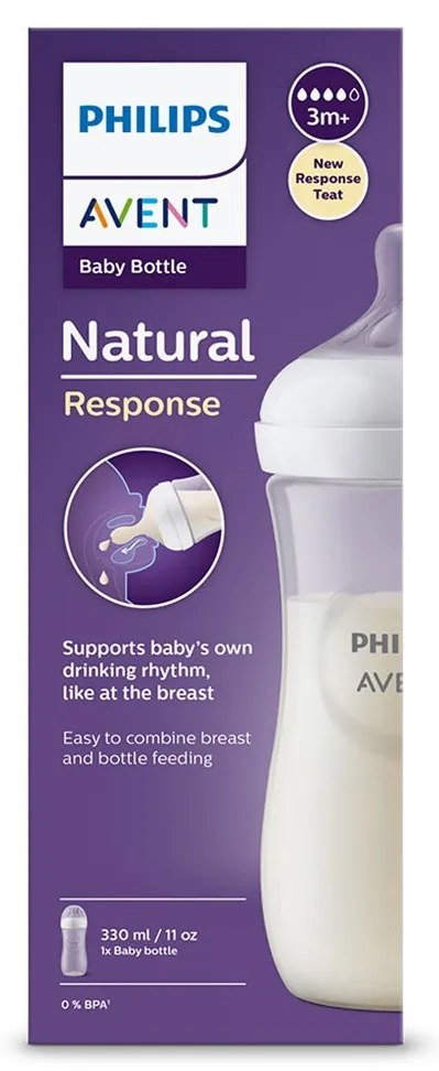 Láhev Avent Natural Response 330 ml +3m