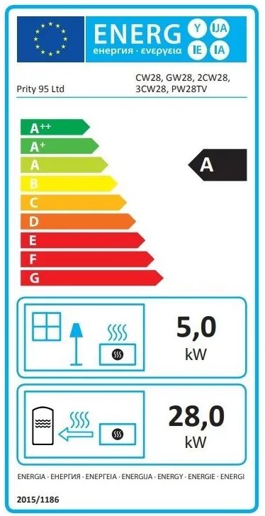 Krbová vložka s teplovodním výměníkem PRITY 3C W28