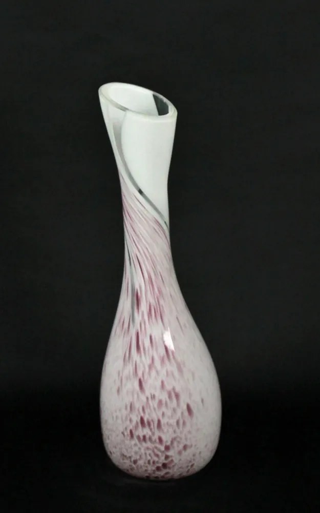Váza designová Kužel střední fialový melír 40 - 50cm