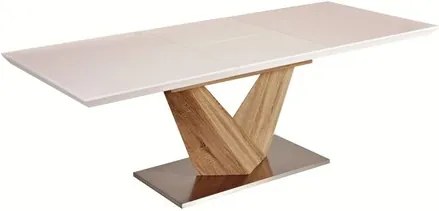 Jídelní stůl rozkládací ALARAS sonoma/bílá 140(200)x85 cm