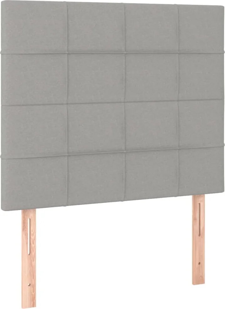 Box spring postel s matrací světle šedá 80 x 200 cm textil 3136549
