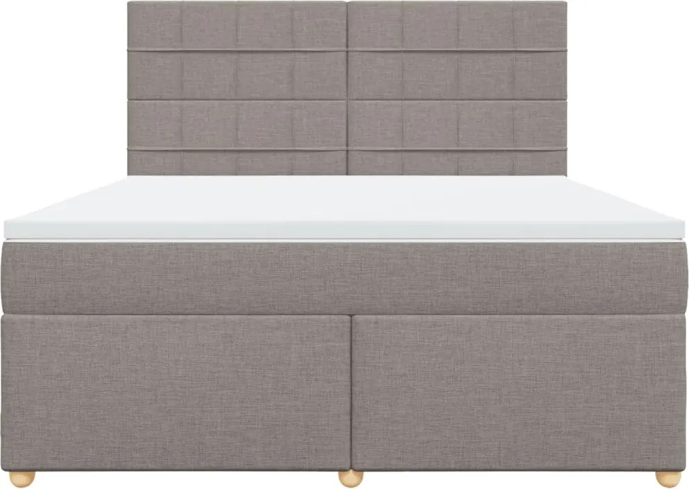 Box spring postel s matrací taupe 180x200 cm textil 3291363