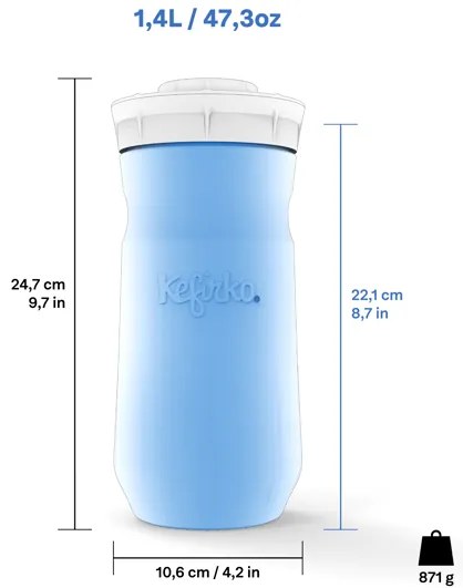 Kefirko Kefir fermenter nádoba na výrobu kefíru zelená 1,4 l