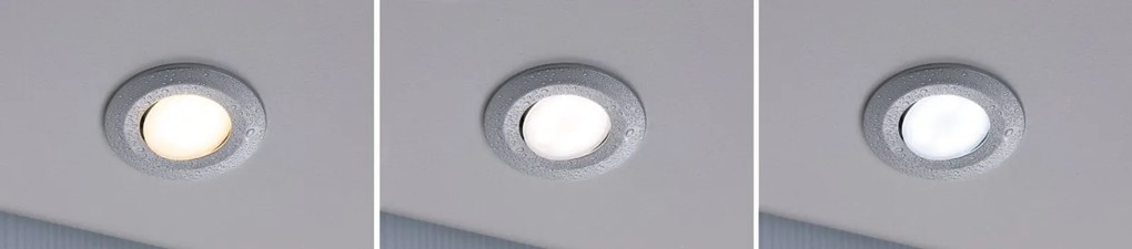 P 93095 HomeSpa LED vestavné svítidlo Calla 3ks sada výklopné IP65 90mm 30° 3x5W 230V CCT matný chrom - PAULMANN