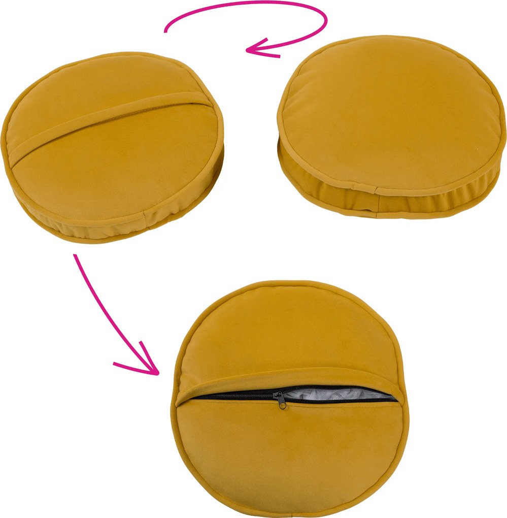 Designové křeslo, žlutá Velvet látka/gold chrom zlatá, EZIO