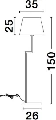 Stojací lampa NOVA LUCE SAVONA E27 9919153 bez žárovky