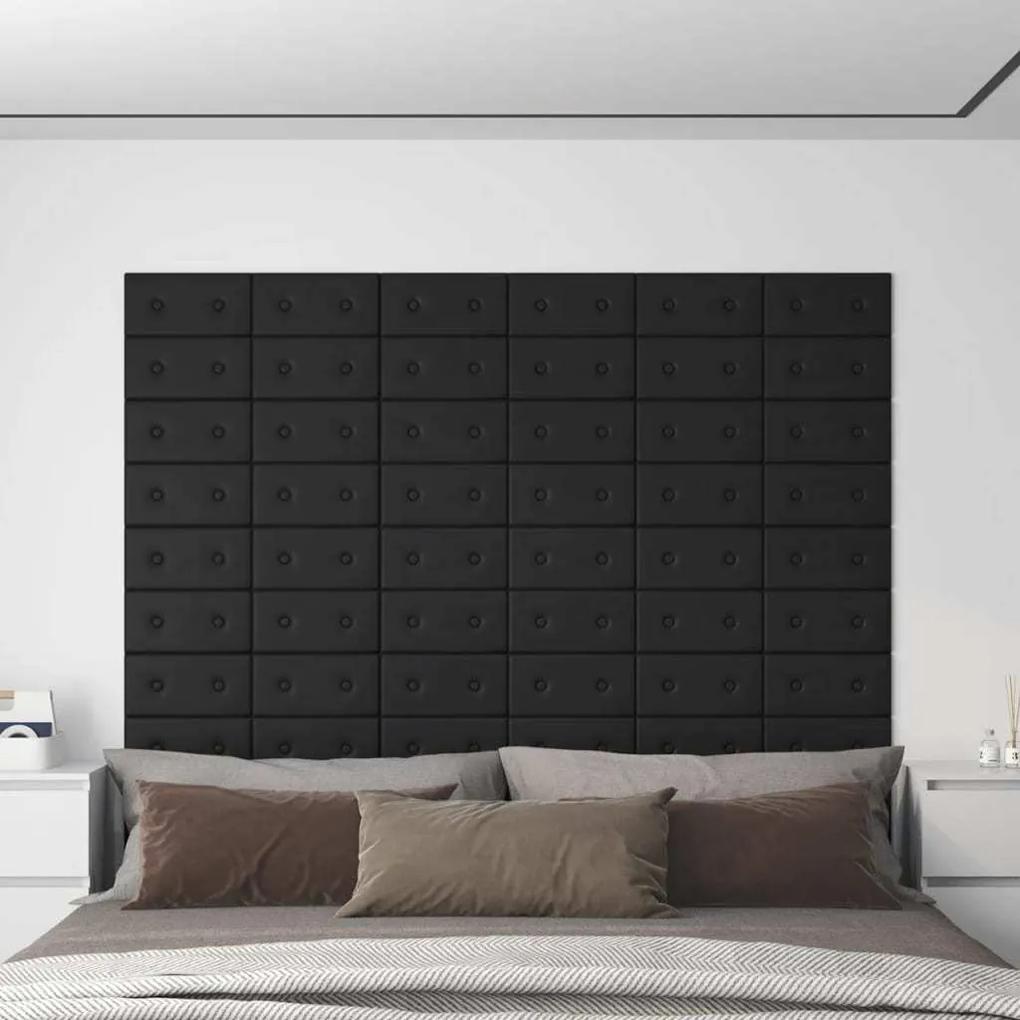 vidaXL Nástěnné panely 12 ks 30 x 15 cm umělá kůže 0,54 m² [343969] Barva: Hnědá