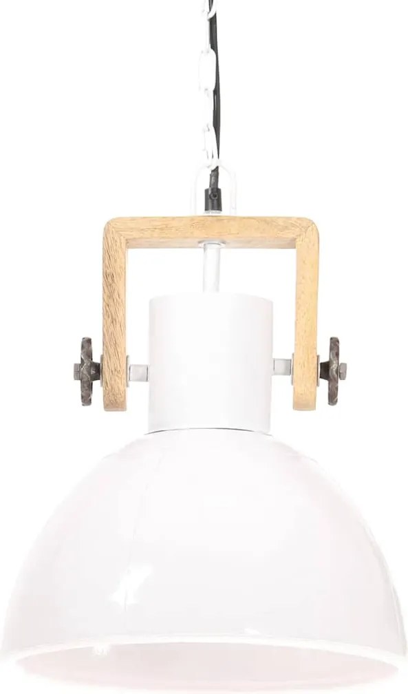 Industriální závěsné svítidlo 25 W bílé kulaté 30 cm E27 320539