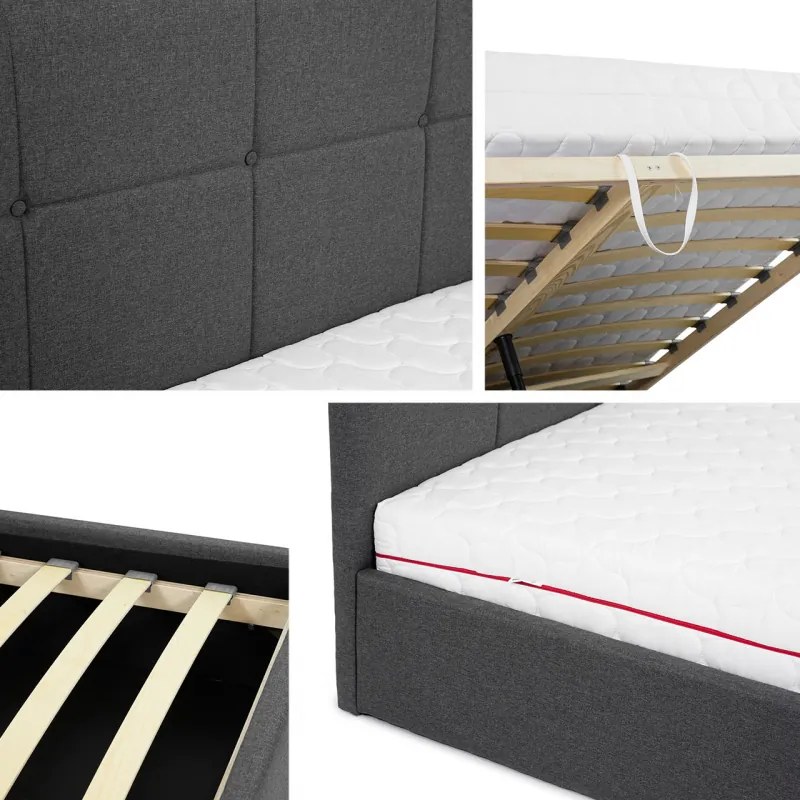 Čalouněná postel s úložným prostorem Atenso Duo, Barva: Malmo 90, Rozměr postele: 160x200