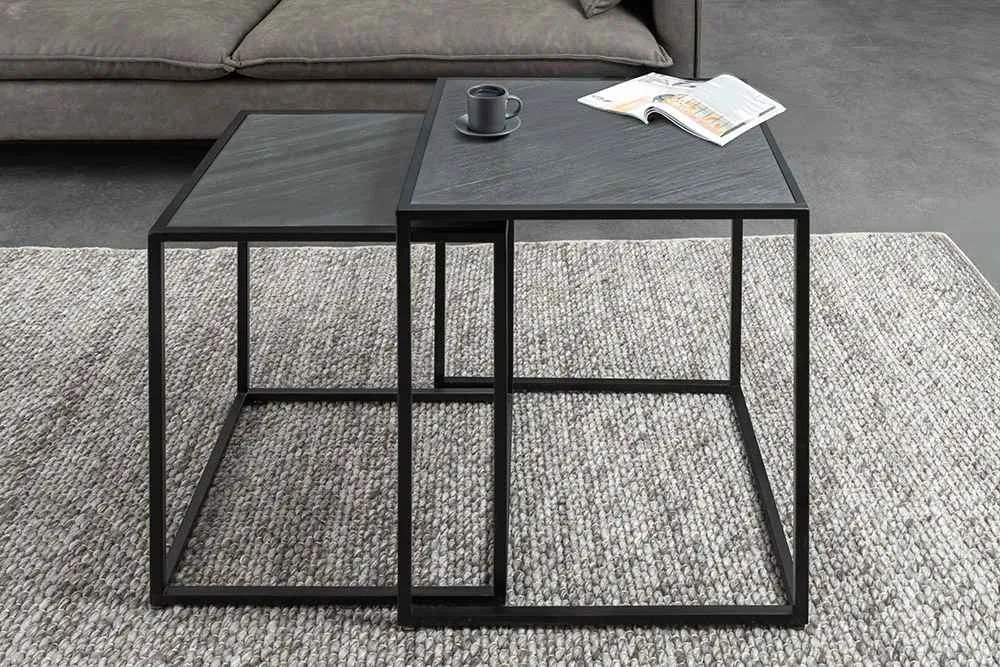 Sada konferenčních stolků Quillon 45 cm černá