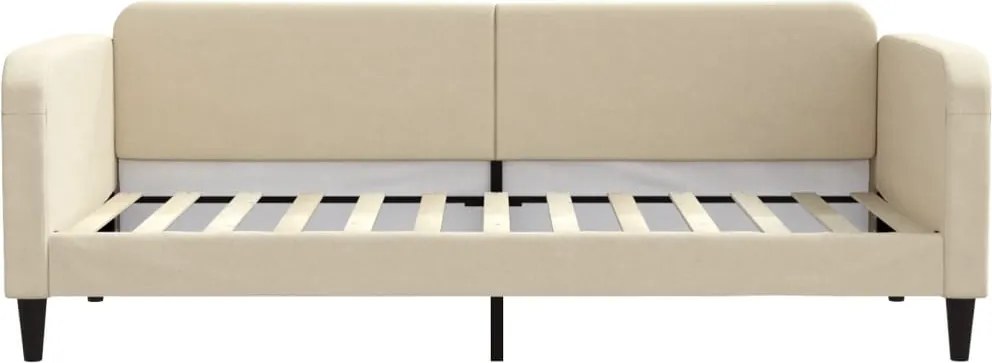 Válenda s přistýlkou a zásuvkami krémová 90 x 200 cm textil 3196856