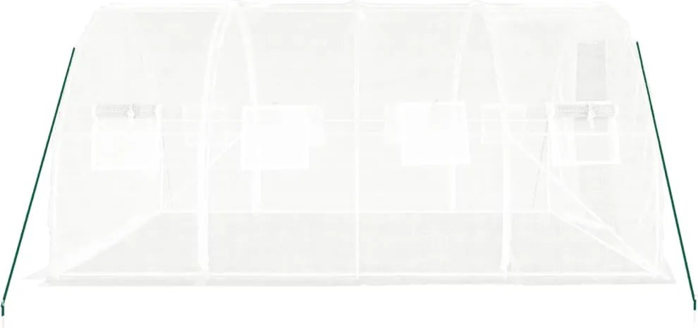 Skleník s ocelovým rámem bílý 12 m² 4x3x2 m 3188050
