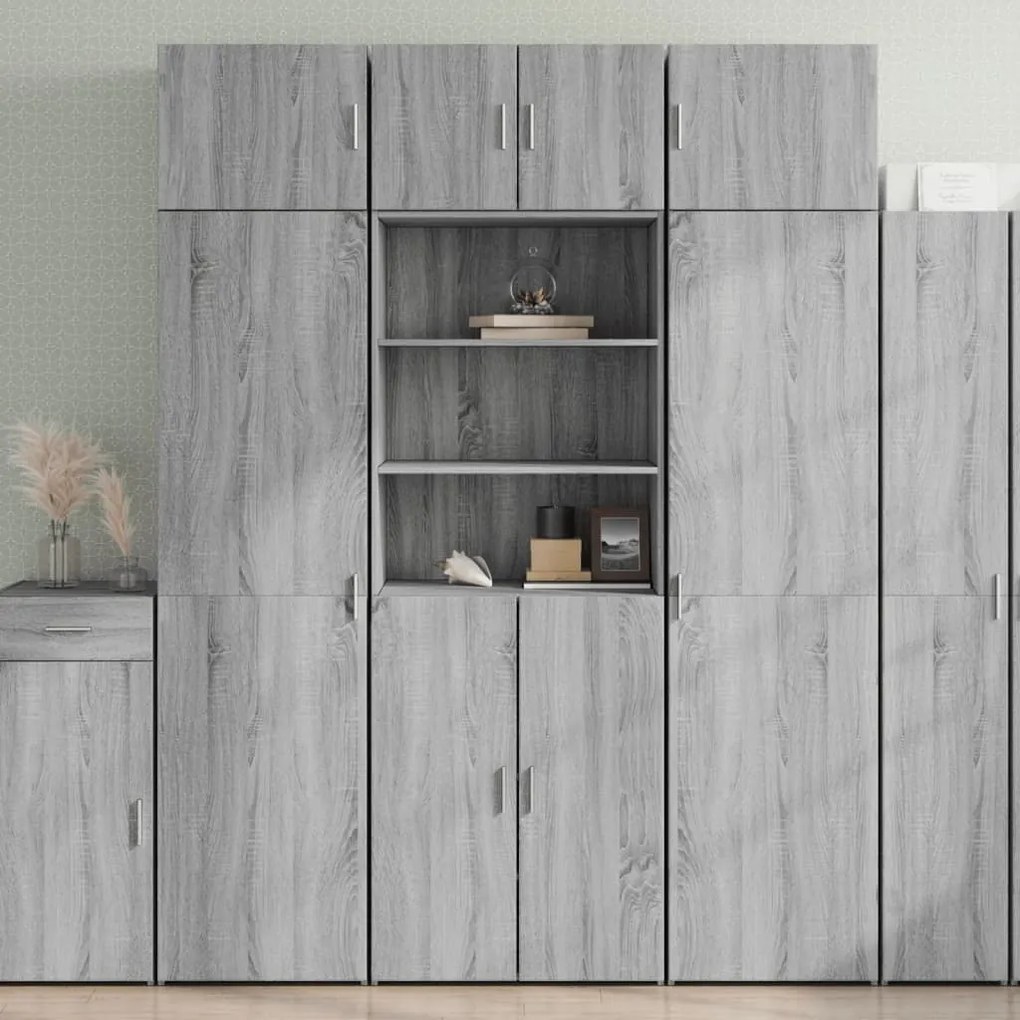 Skříň highboard šedá sonoma 70 x 42,5 x 185 cm kompozitní dřevo