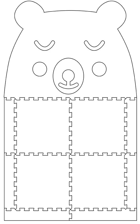 Dětská pěnová puzzle podlaha MÉĎA Zvolte barvu: Hnědý s bílým bříškem