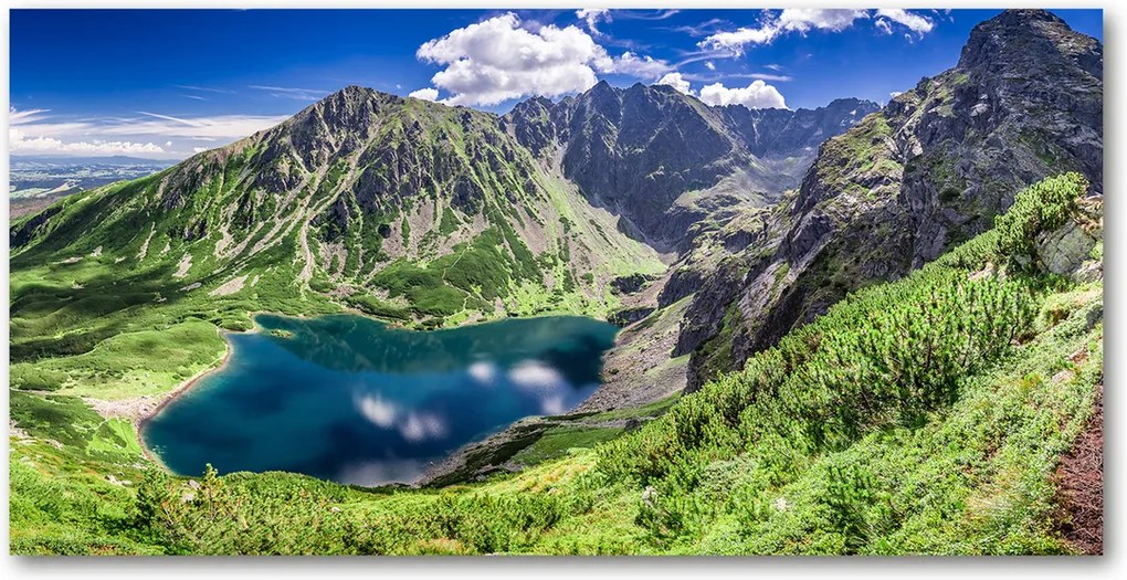 Foto obraz sklo tvrzené Černé jezero Tatry