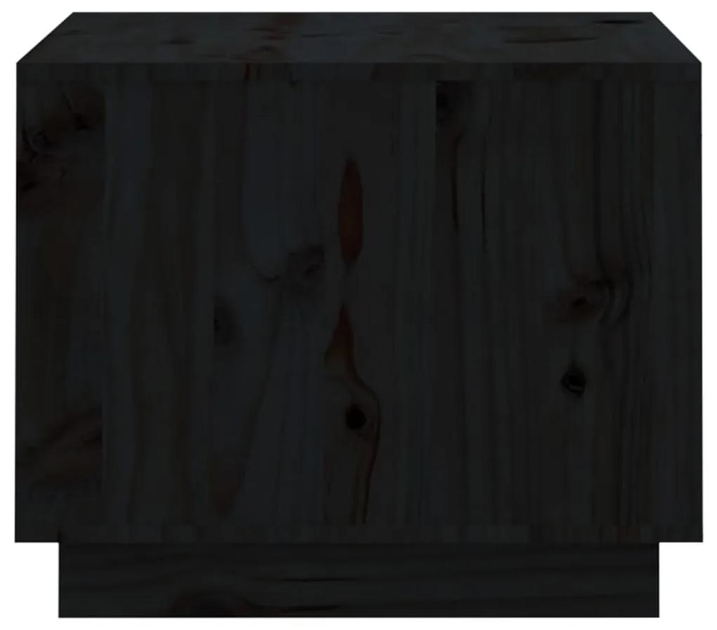 Konferenční stolek černý 120x50x40,5 cm masivní borové dřevo - Default Title