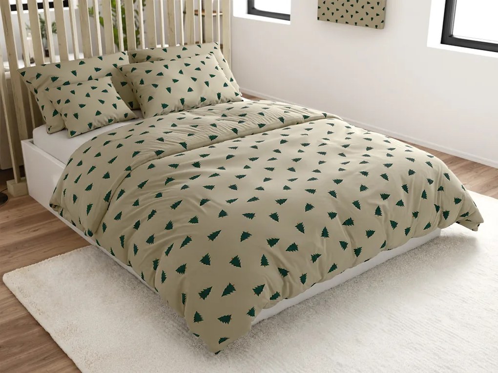 Povlečení z mikrovlákna VIRELIX béžové Rozměr povlečení: 70 x 90 cm | 140 x 220 cm