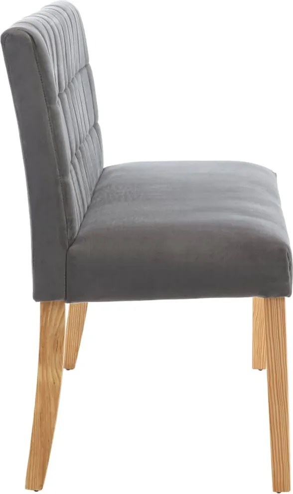 Lavice 140 cm šedá samet 288576