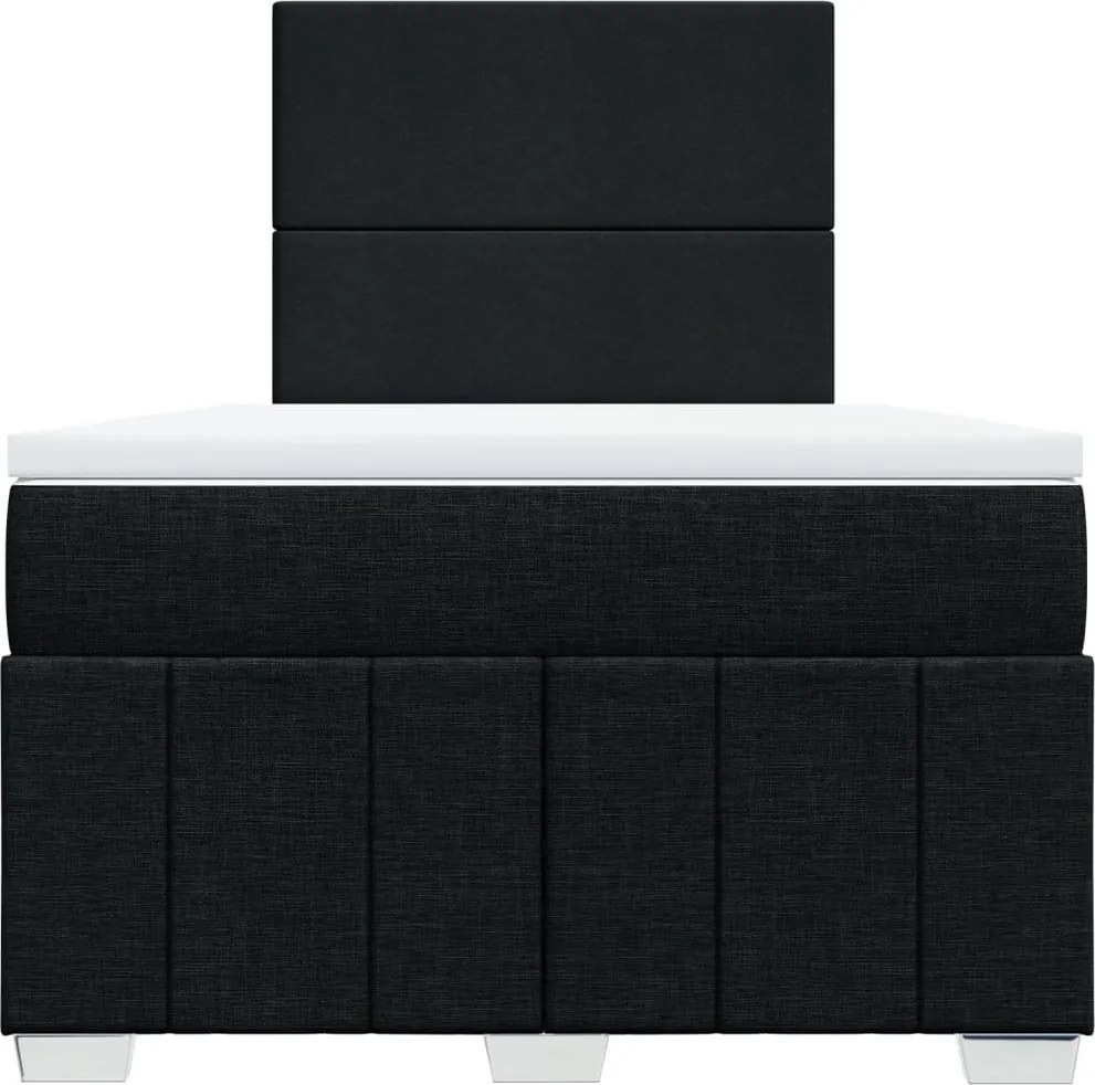 Box spring postel s matrací černá 120x200 cm textil 3291630