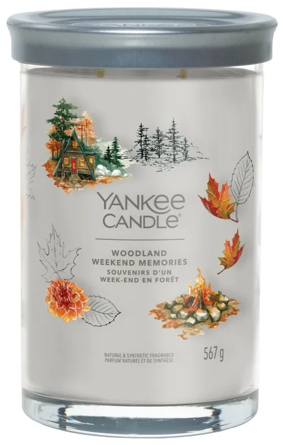 Yankee Candle vonná svíčka Tumbler ve skle velká Woodland Weekend Memories 567g