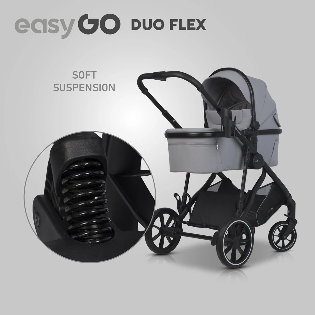 Sportovní vanička do kočárku EasyGo Duoflex Cloudy Gray