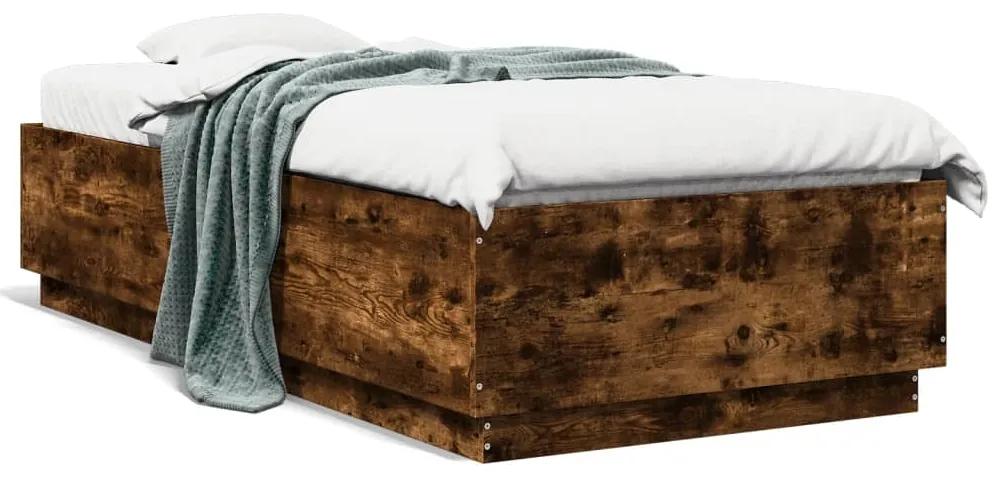 Rám postele kouřový dub 100 x 200 cm kompozitní dřevo,  3209720