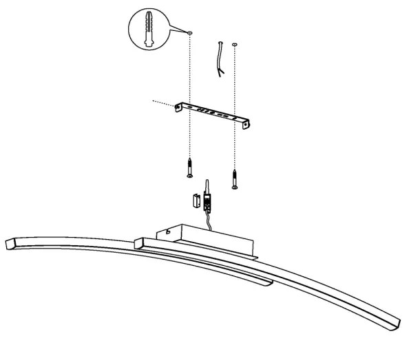 Eglo 97909 - LED RGB Stmívatelný přisazený lustr FRAIOLI-C LED/34W/230V