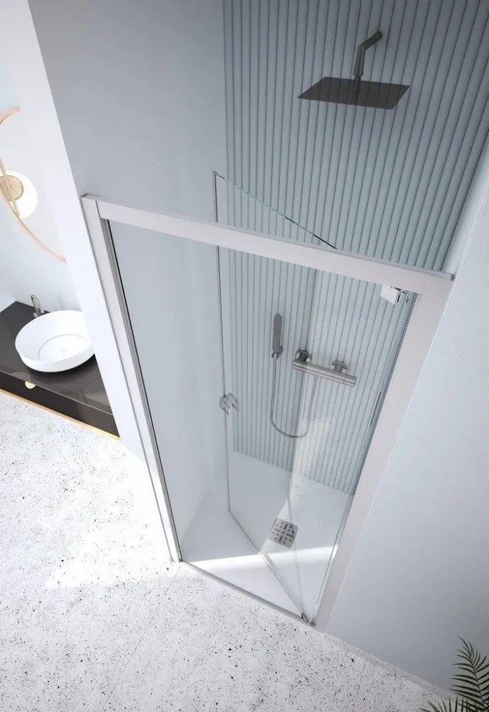 FORTE Sprchové dveře DECO N1B BARVA rámu - Černá, Rozměr A - 70 cm, Směr zavírání - Pravé (DX), Výplň - Čiré bezpečnostní sklo - 6 mm BDE400DX292103