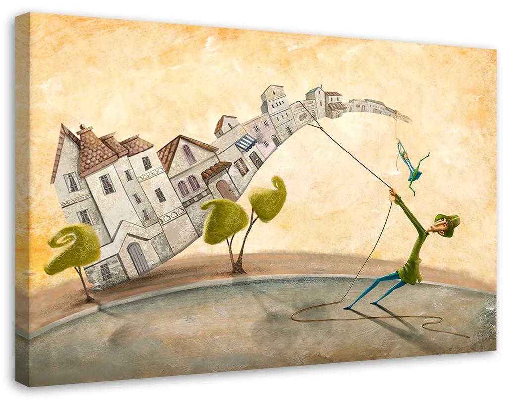 Gario Obraz na plátně Město na útěku - Gustavo Gabriel San Martin Rozměry: 60 x 40 cm