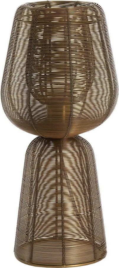 Kovová stolní lampa v bronzové barvě (výška 42 cm) Aboso – Light &amp; Living