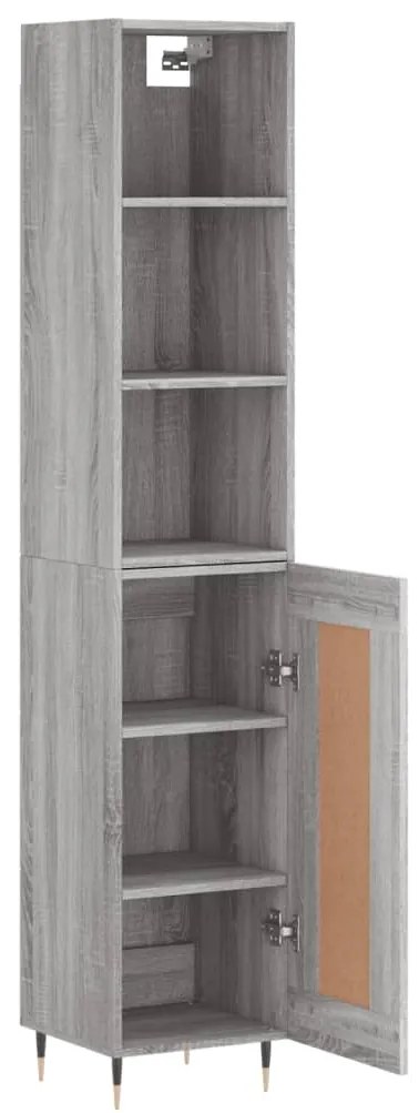 Skříň highboard šedá sonoma 34,5 x 34 x 180 cm kompozitní dřevo