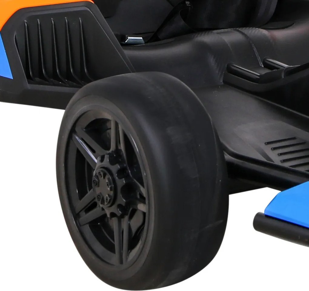 Ramiz Dětská motokára na baterie McLaren Drift oranžová + funkce driftu + sportovní sedadlo + LED světla