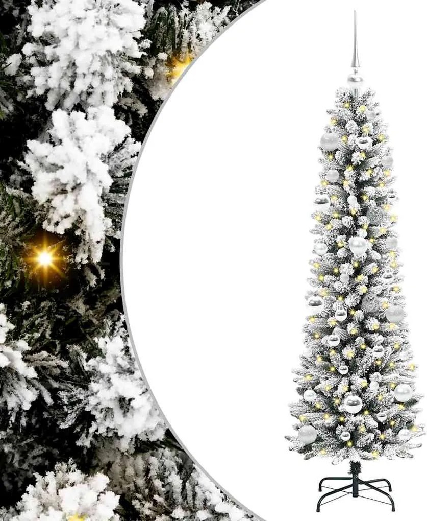 Umělý vánoční stromeček Bílá 150 cm PVC, kov a plast 3396098