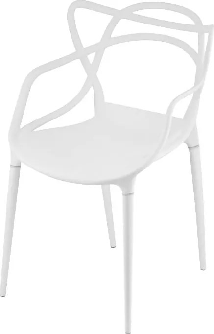 Zahradní set KATO SIRVON - 2 židle a kulatý stolek, černá/bílá