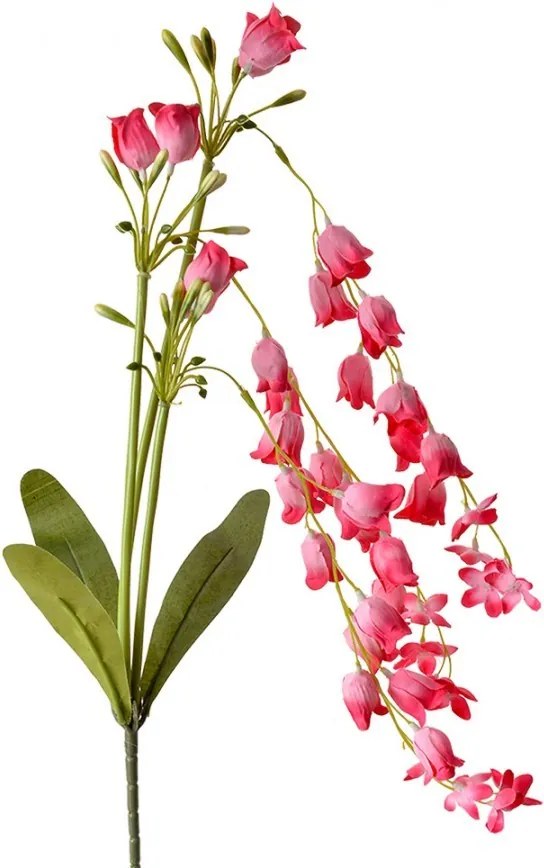 Dekorace růžová umělá květina zvonek Bells Bouquet - 15*6*80 cm