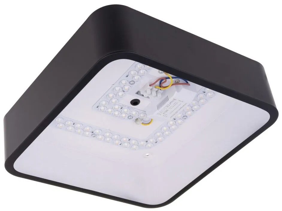 T-LED SMART TUYA Černé LED stropní svítidlo hranaté 300x300mm 24W CCT s DO