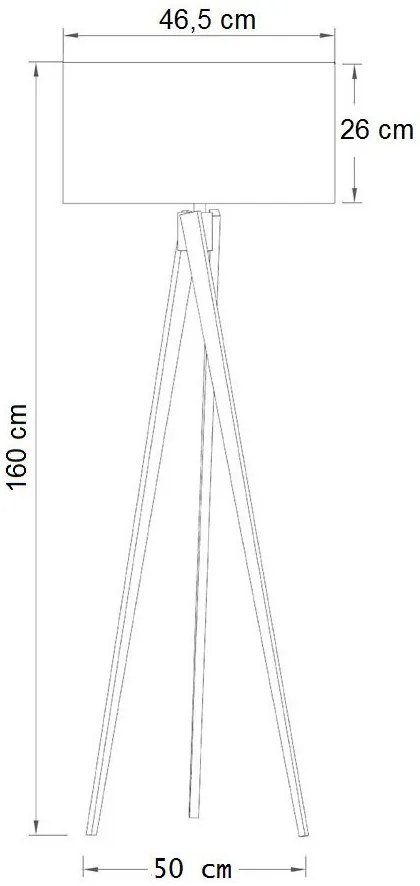 Lightwood Stojací lampa Santini ve scandi stylu - přírodní borovice / šedá