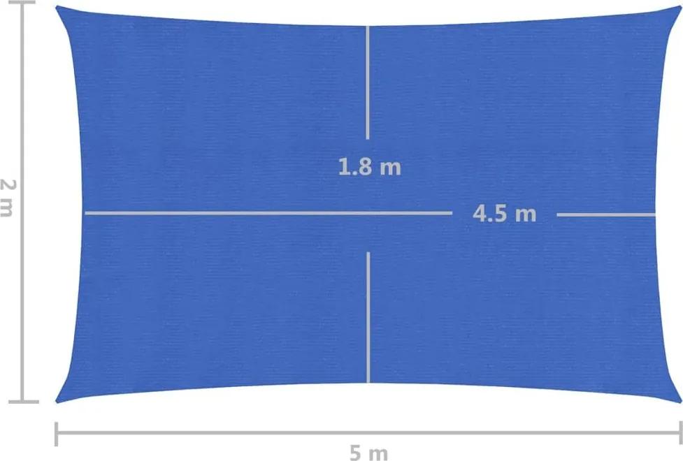 vidaXL Stínící plachta 160 g/m² 2 x 5 m HDPE [311506] Barva: Modrá