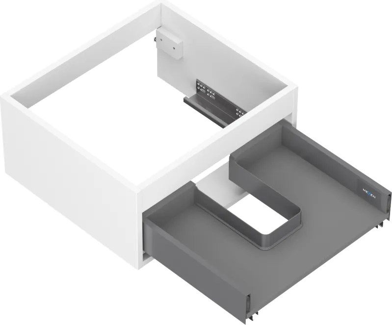 Mexen Box-A, závěsná skříňka 50 cm, 1 zásuvka, bílá matná, 91AX0-0500-235-1-01