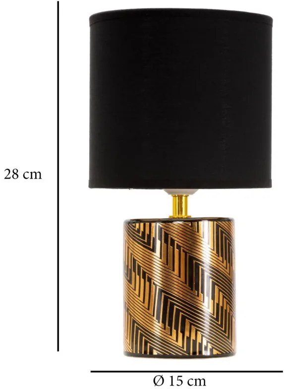 Stolní lampa GLAM DARK 15X28 cm MIN 2