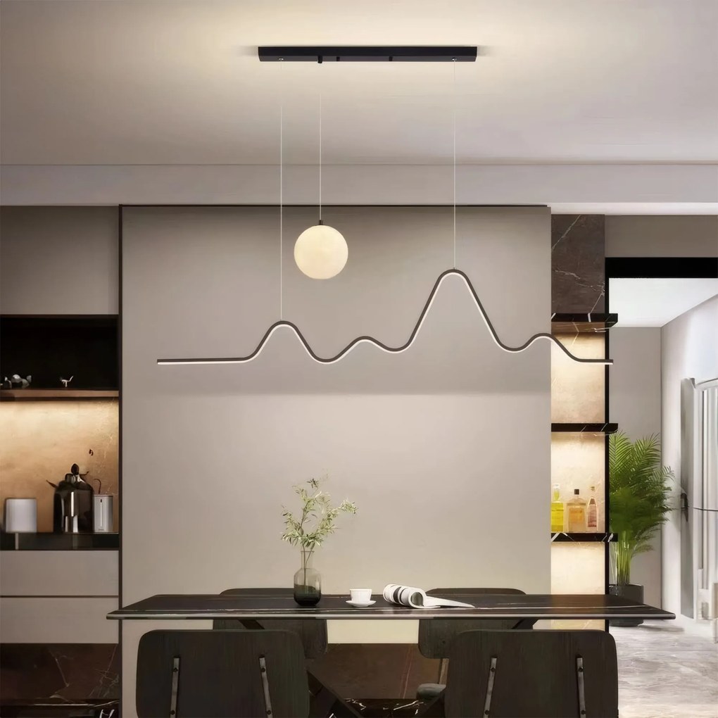 Toolight Toolight, LED závěsné osvětlení 120cm, 36W, 3000K, LHJ033-CP, černá matná, OSW-60020