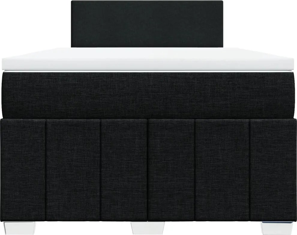 Box spring postel s matrací černá 120x190 cm textil 3289302