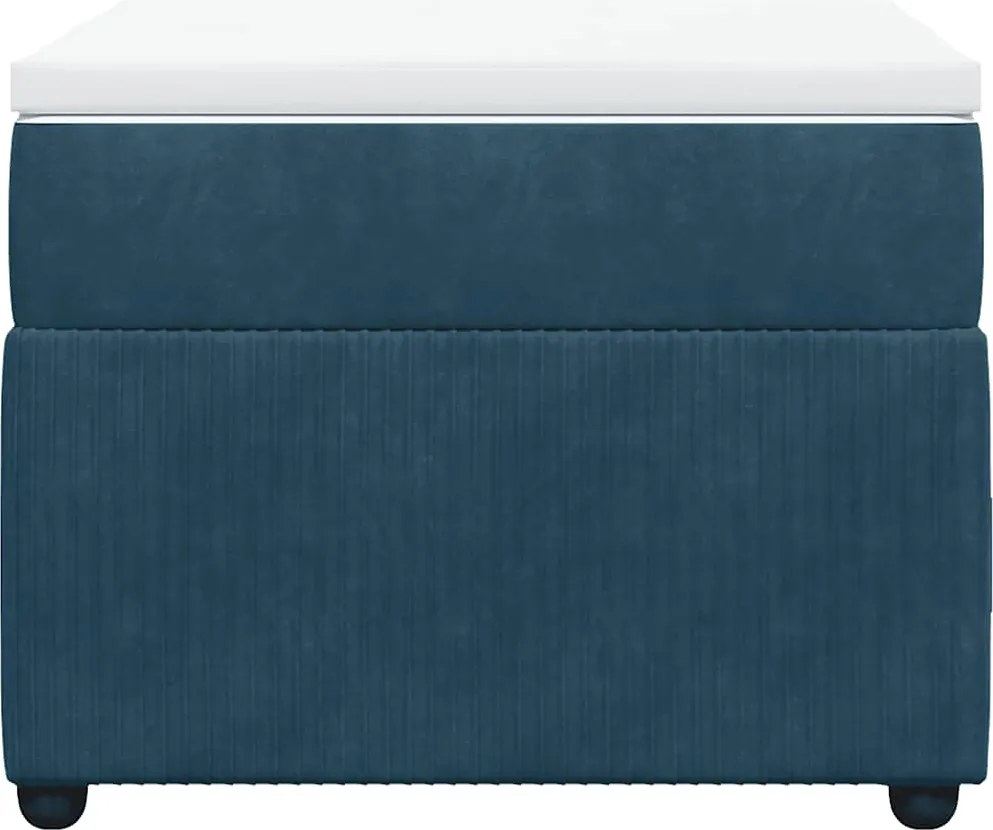 Box spring postel s matrací tmavě modrá 90x190 cm samet 3285612