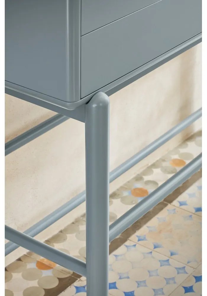 Modro-šedý konzolový stolek 35x120 cm Corvo – Teulat