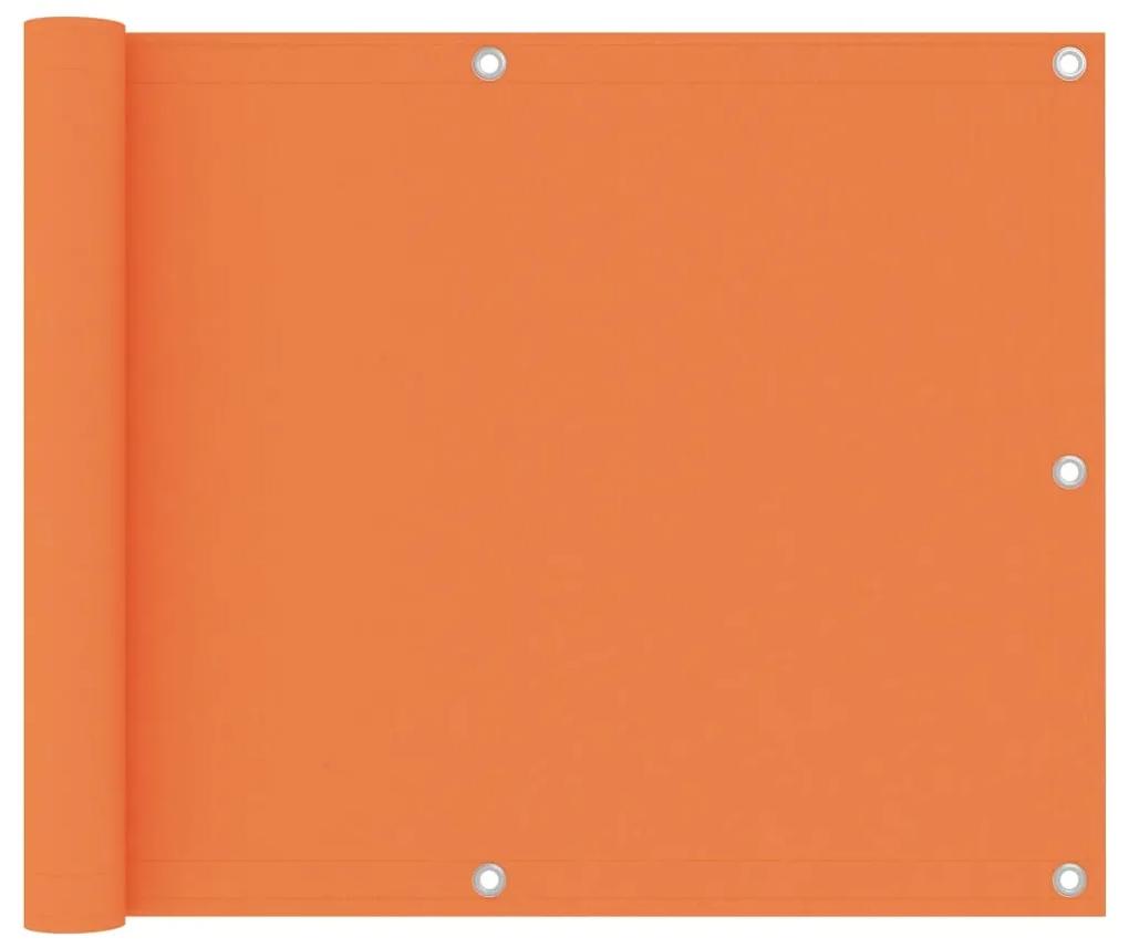 135046 vidaXL Balkónová zástěna oranžová 75 x 500 cm oxfordská látka