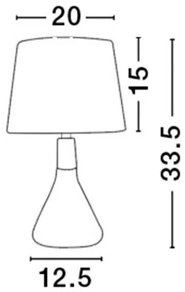Nova Luce Stolní lampa MONTES, bílé stínidlo E14 1x5W Barva: Měď