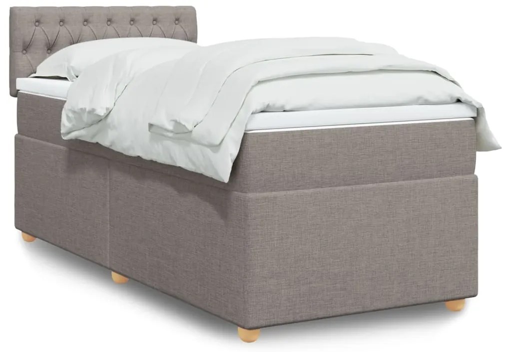 Box spring postel s matrací taupe 90x190 cm textil 3288846