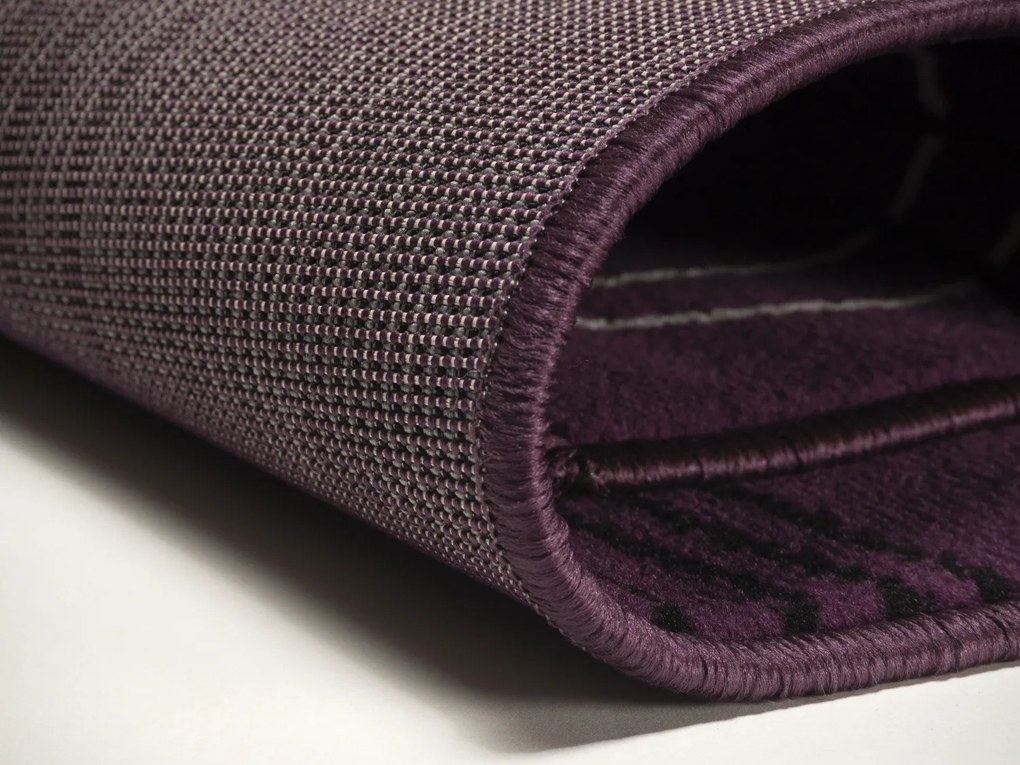 Alfa Carpets, Kusový koberec Circles lila, 80x150, fialová, chodba / předsíň