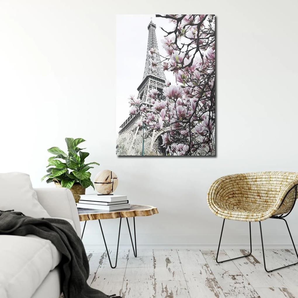 Gario Obraz na plátně Eiffelova věž a magnólie - Dmitry Belov Rozměry: 40 x 60 cm