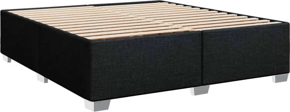 Rám postele bez matrace černý 200 x 200 cm textil 3284501